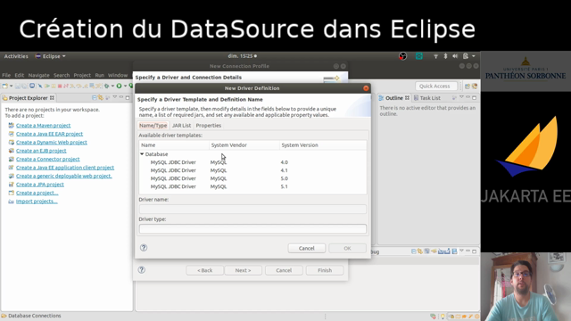 - UFR 27 - Mathématique & informatique - Datasource Sous Eclipse